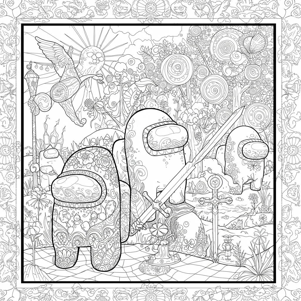 Among Us Coloring Pages - Free Printable PDF