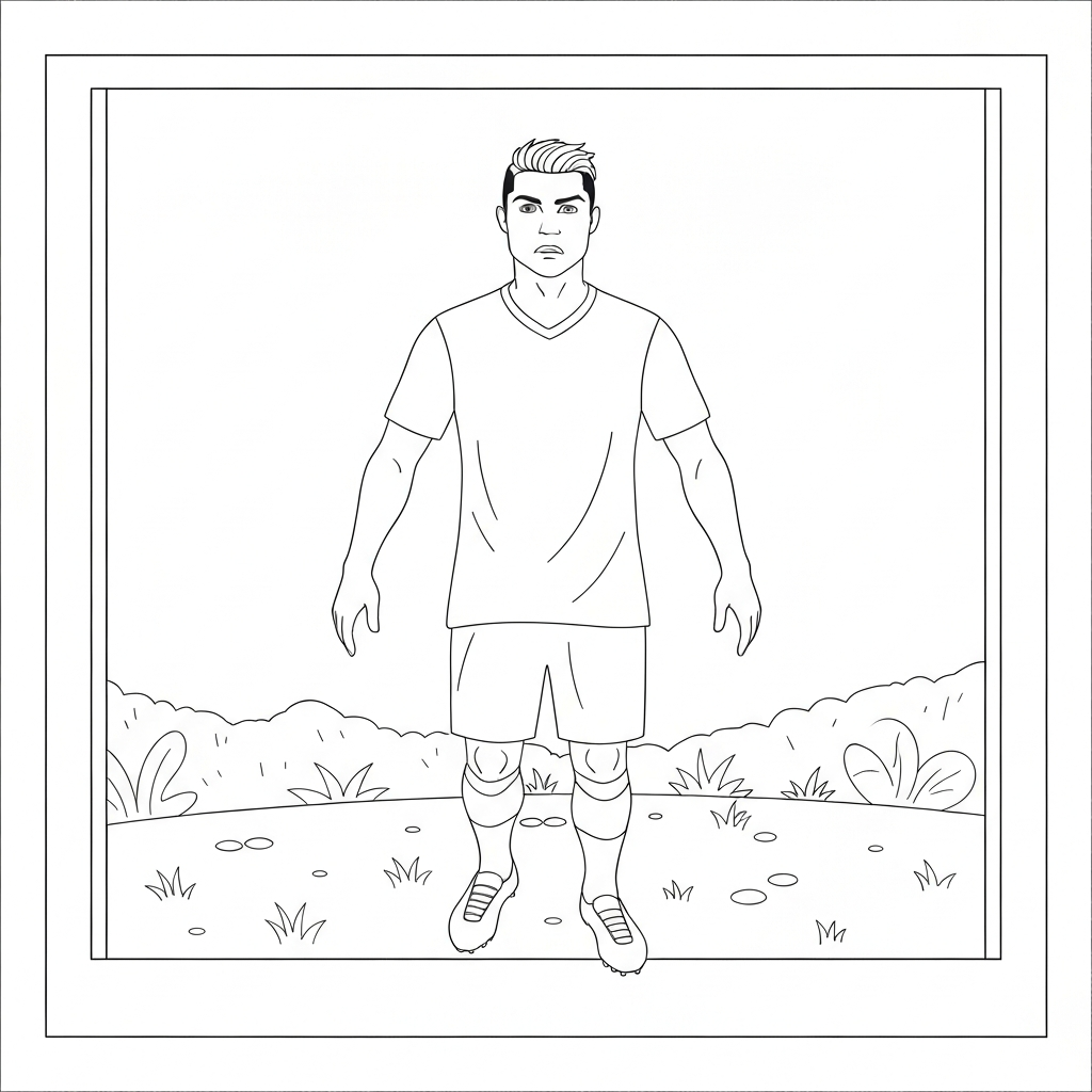 Cristiano Ronaldo Coloring Pages - Free Printable PDF