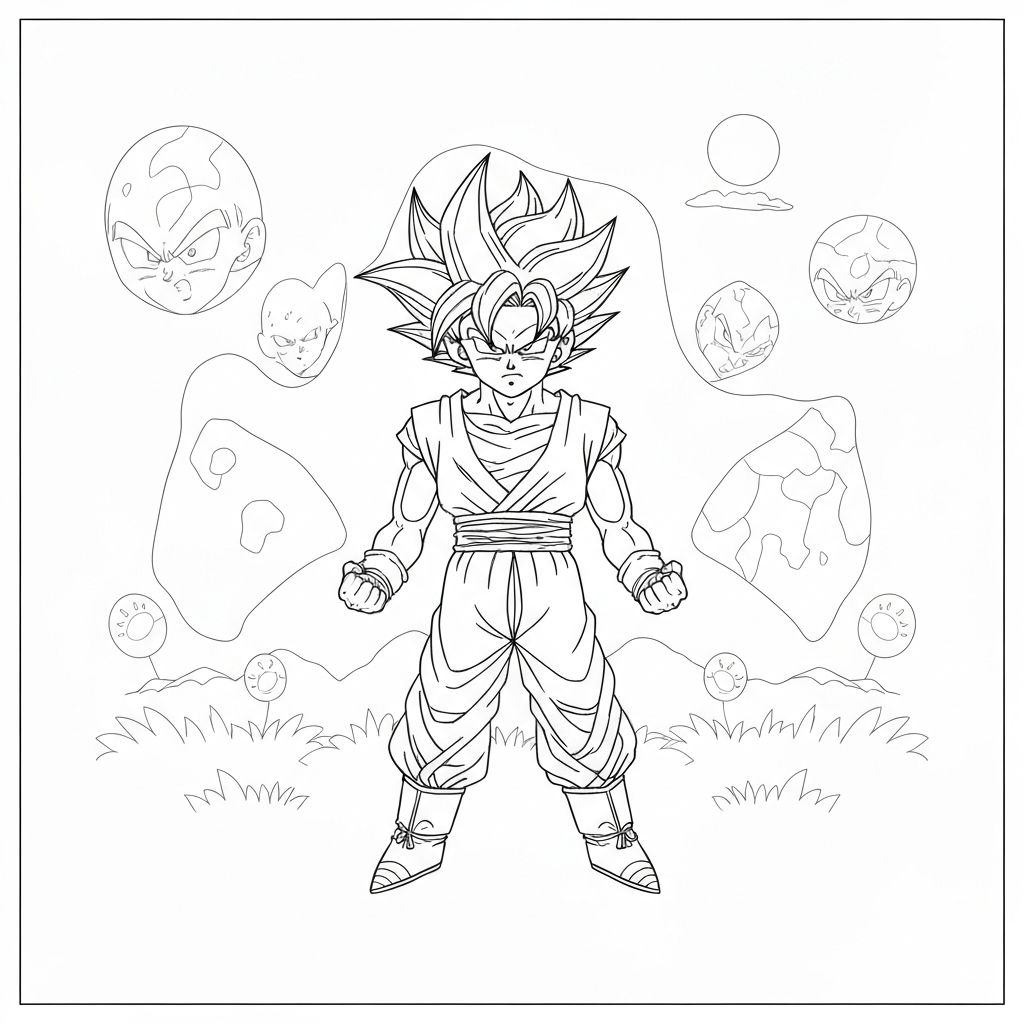 Dragonball Coloring Pages - Free Printable PDF