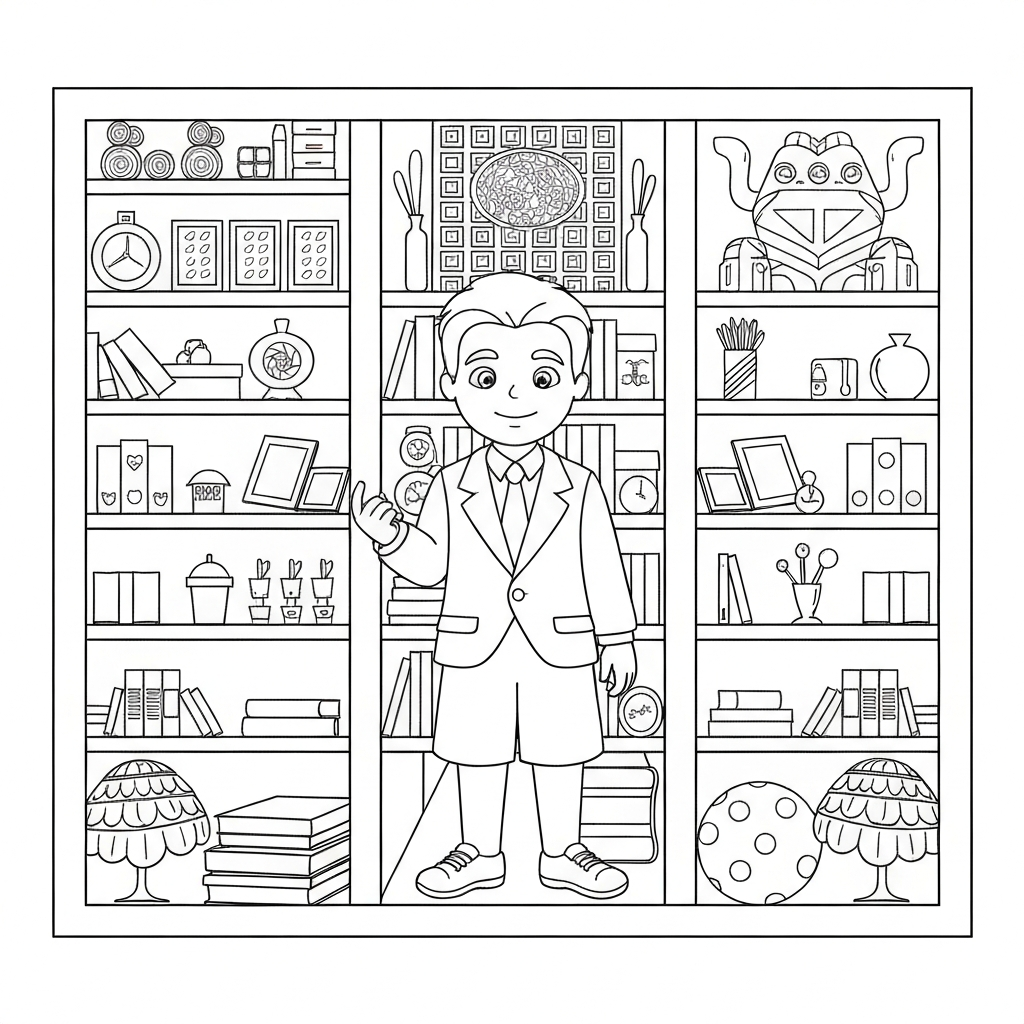 Library Coloring Pages - Free Printable PDF